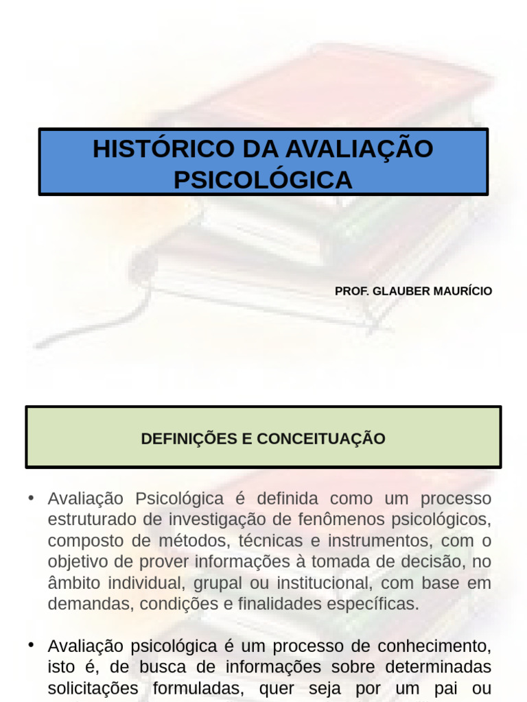 Aula Conceitua o Hit Rico-1 | PDF | Psicologia | Avaliação psicológica