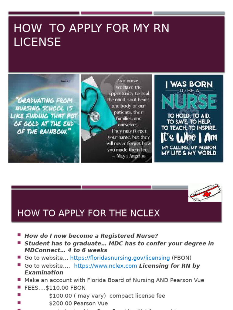 RN License and NCLEX Application Guide | PDF | National Council ...