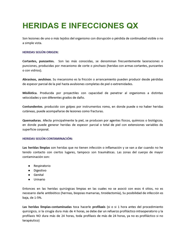 CICATRIZACIÓN Y HERIDAS QUIRURGICAS (1) | PDF | Inflamación | Especialidades Medicas