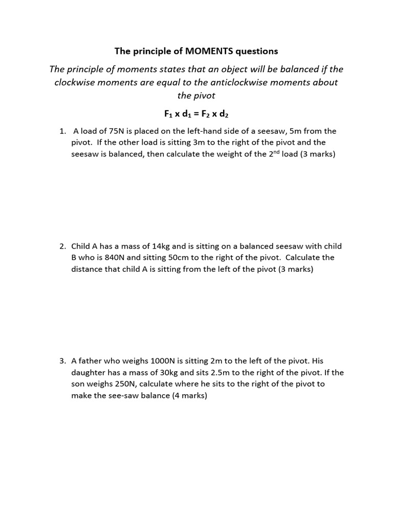 3.4 Turning Force Worksheet | PDF