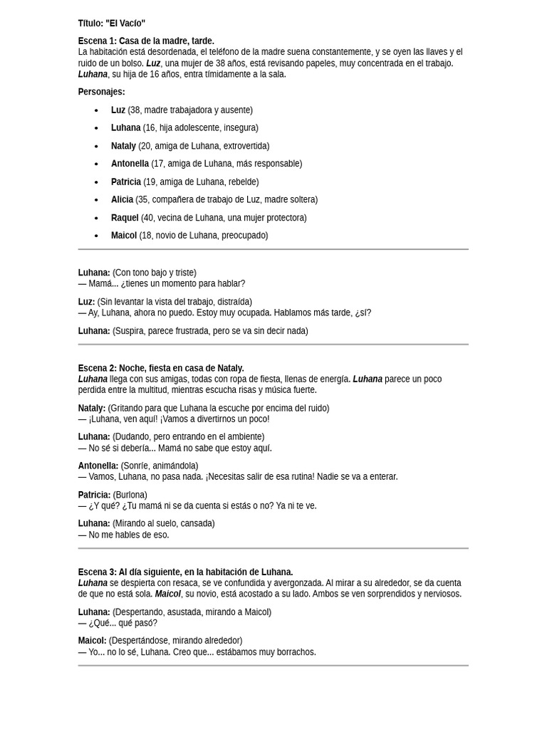 Guion Modificado - Grup 1° | PDF | Rachel