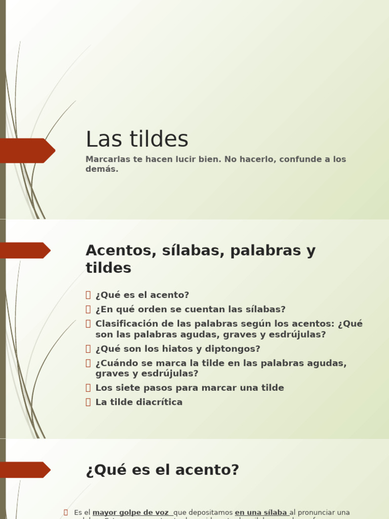 Las Tildes | PDF | Lingüística | Gramática