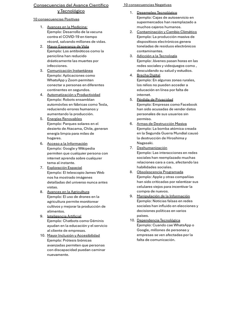 Impacto del Avance Científico y Tecnológico | PDF | Internet