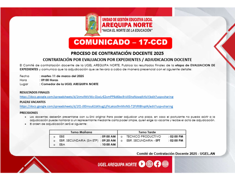 Comunicado 17 CCD | PDF