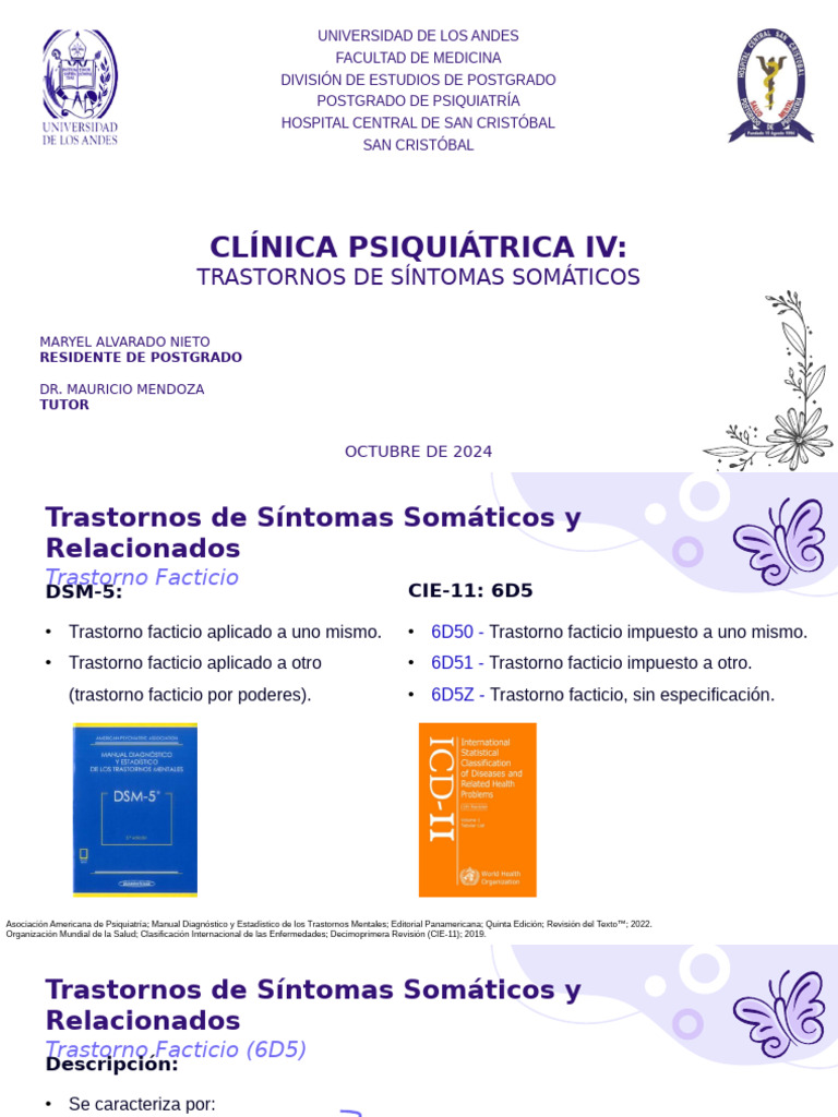 Clínica Psiquiátrica IV - Trastornos de Síntomas Somáticos | PDF | Trastorno mental | Psiquiatría