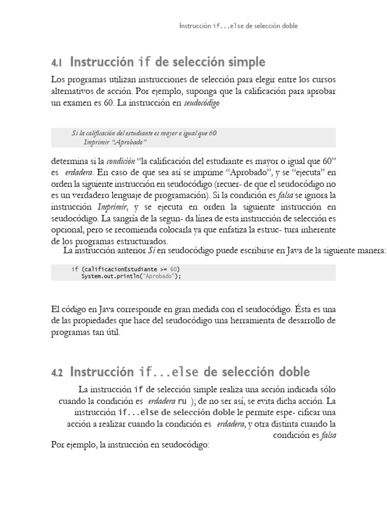 Instrucción if...else en programación | PDF | Flujo de control | Programación de computadoras