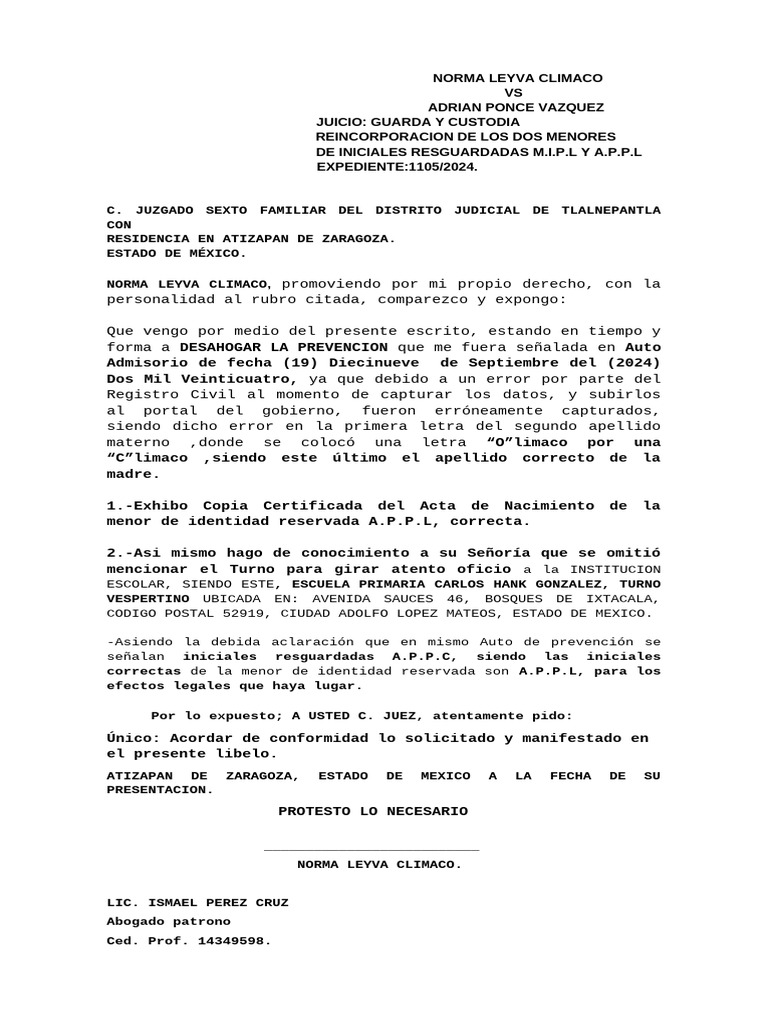 Norma Leyva Climaco Des Prev | PDF