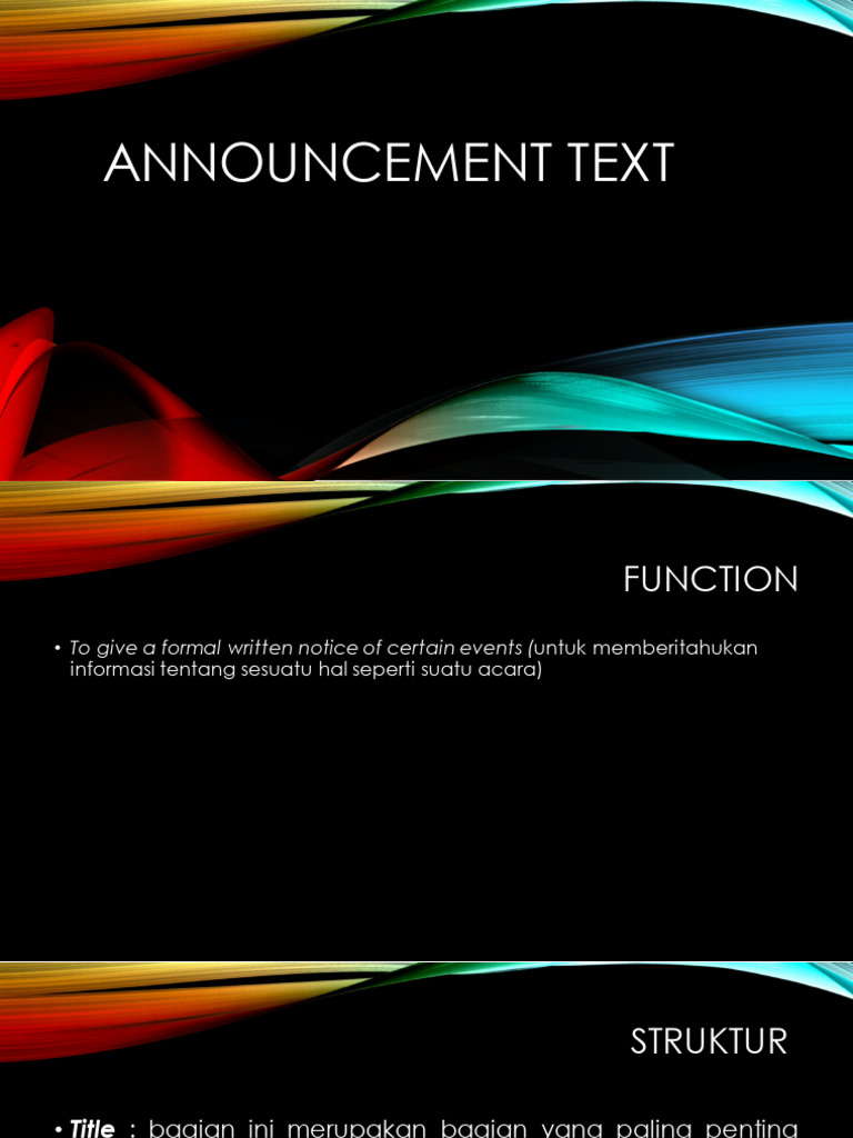 Saya sedang berbagi 'ANNOUNCEMENT' dengan Anda | PDF