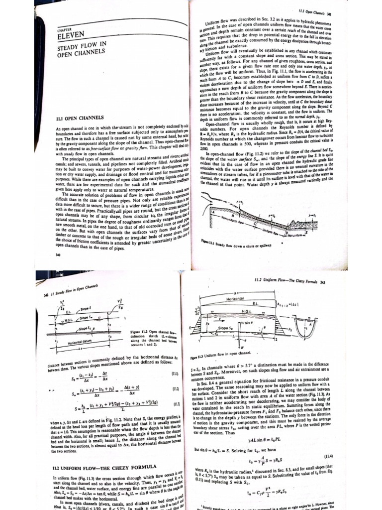 Chapter 11 (Steady Flow in Open Channels) by MRH | PDF