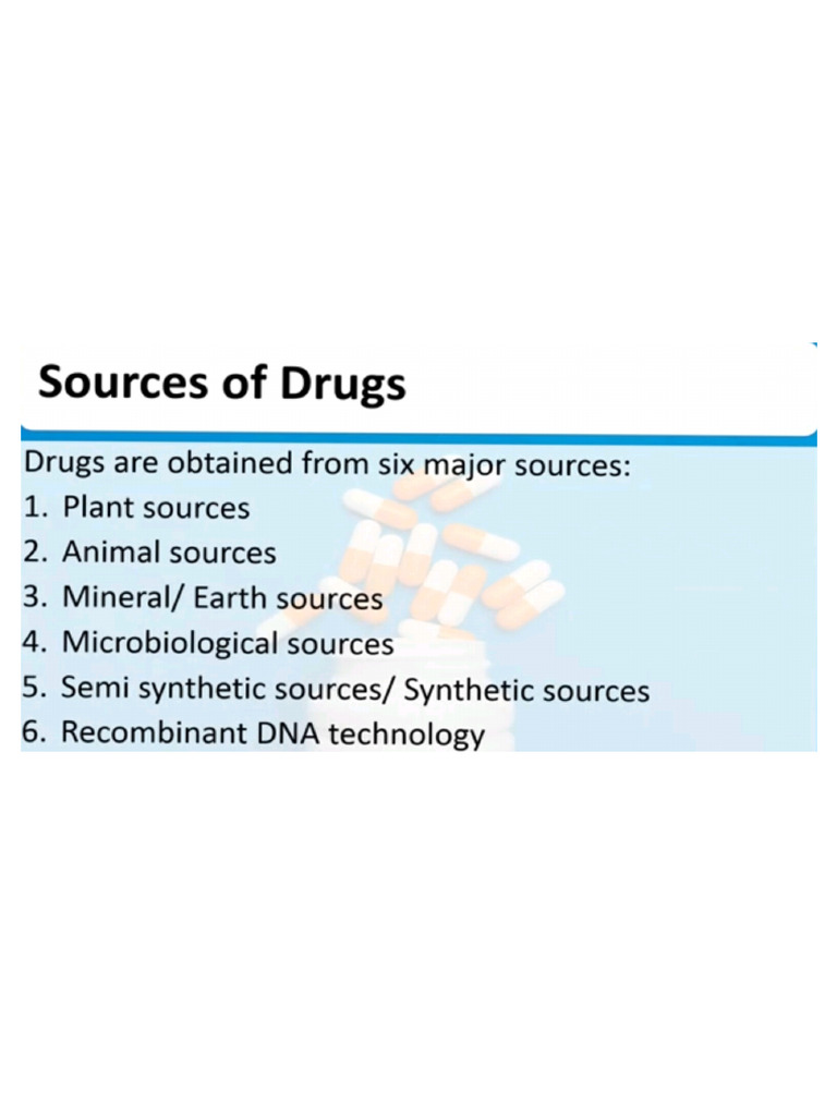 Sources of Drugs | PDF