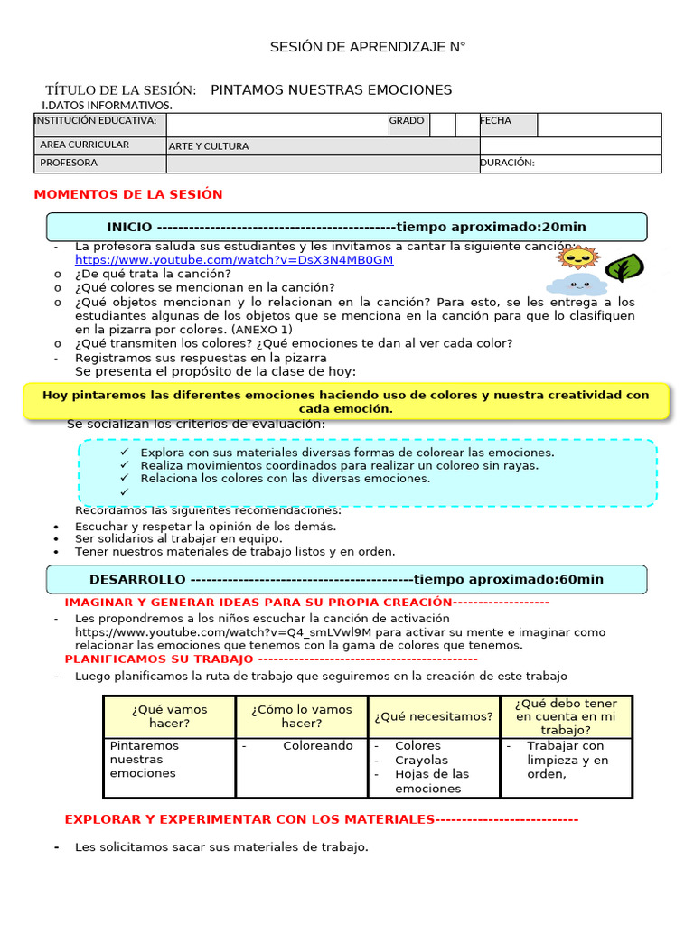 Pintamos nuestras emociones | PDF | Cognición | Procesos mentales