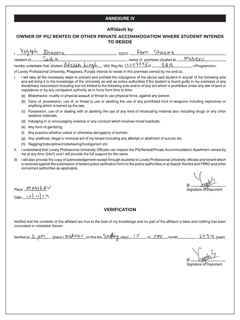 Annexure IV Affidavitby Owner Final_compressed | PDF