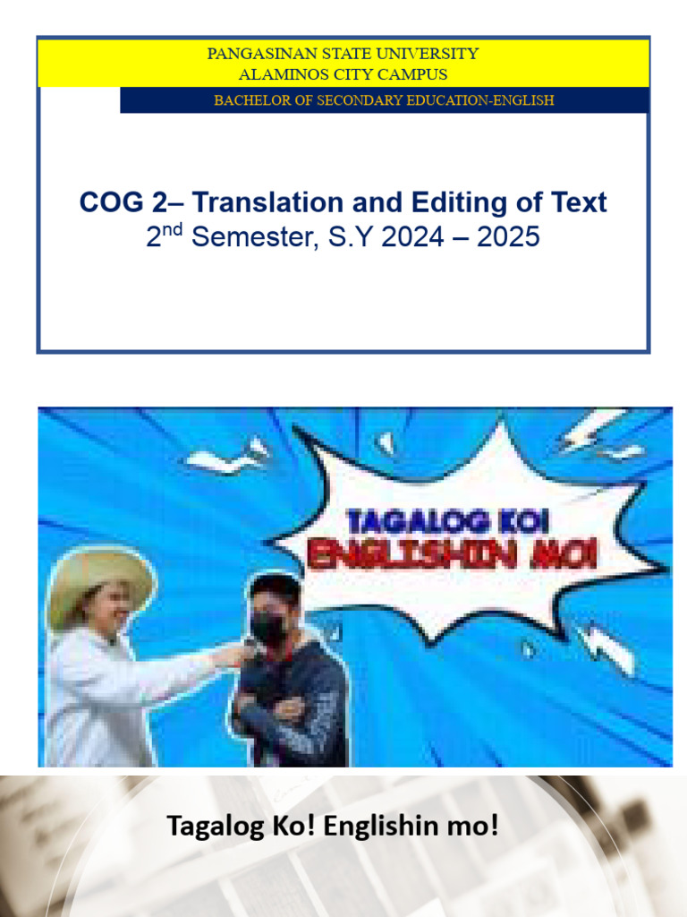 cog-2-Midterm (1) | PDF | Translations | Linguistics