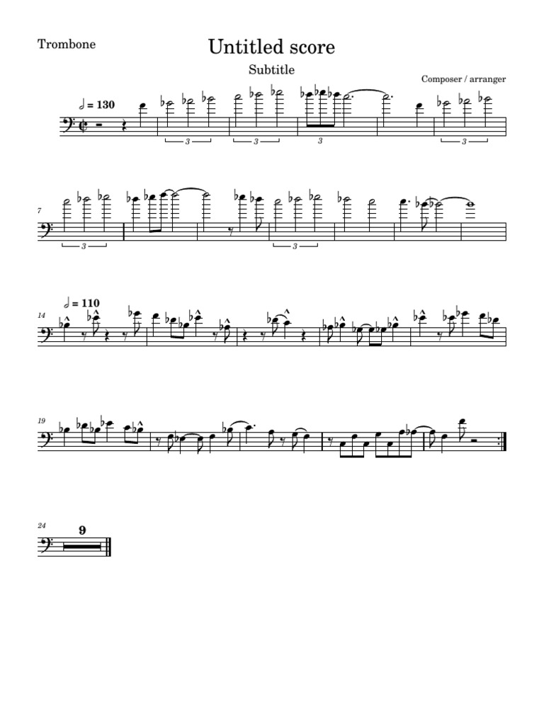 Trombone Score Arrangement Guide | PDF