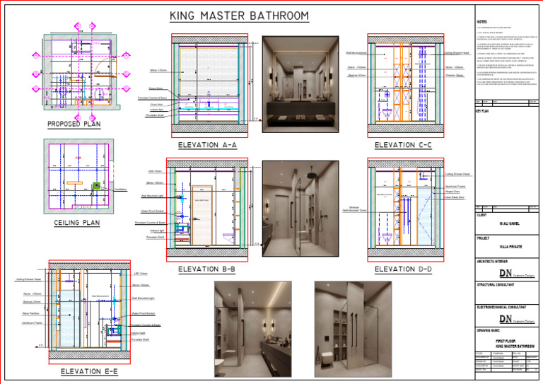 KING MASTER BATHROOM DETAILS-Model | PDF | Bathroom | Door