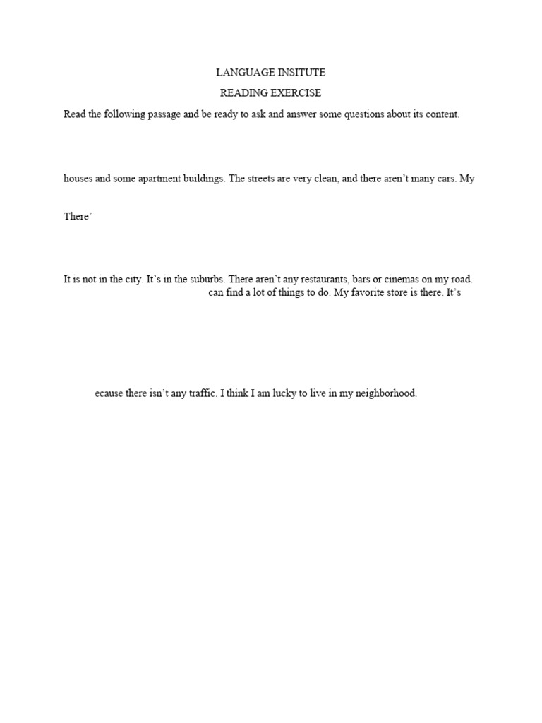 My neighborhood | PDF