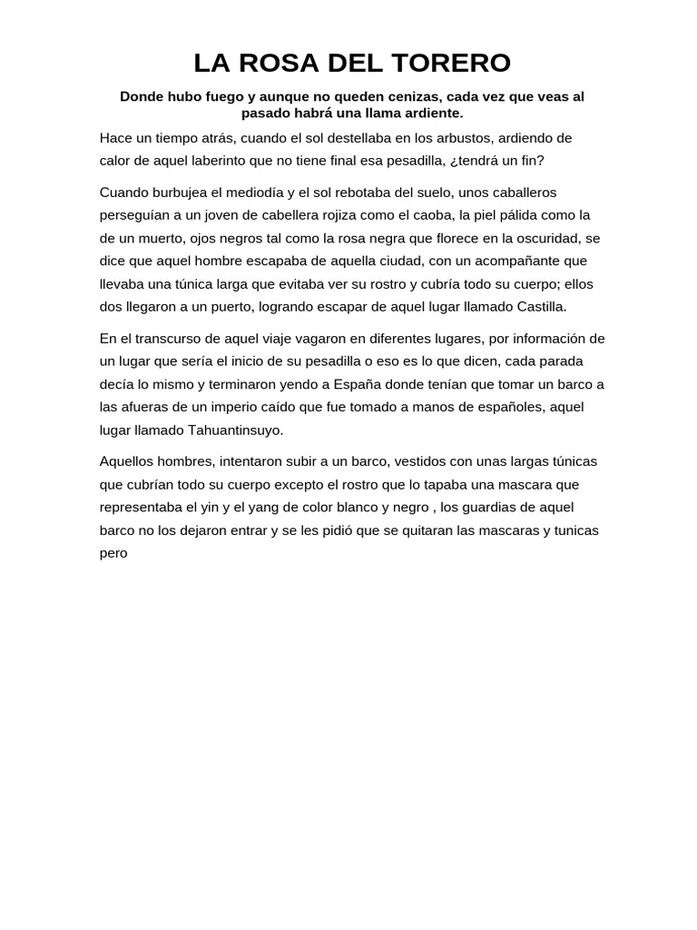 LA ROSA DEL TORERO | PDF