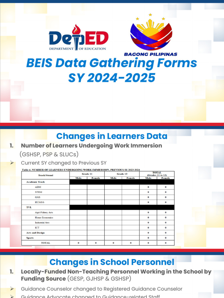 02 Changes in BEIS Data Gathering Forms Part2 | PDF | Learning