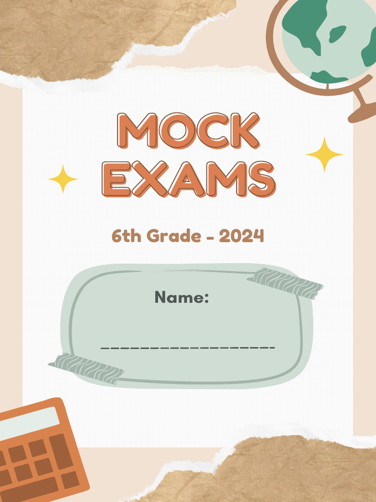 Mock Exams Booklet 6th Grade 2024okfin | PDF