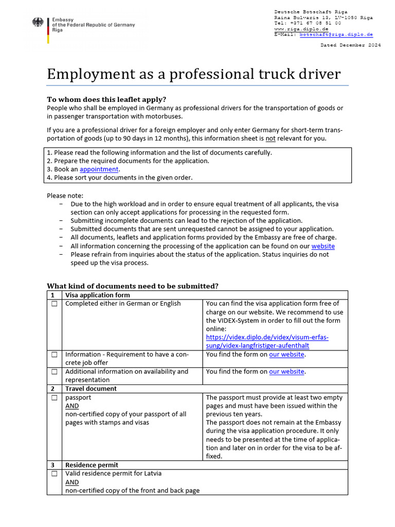 Beschaeftigung Als LKW Fahrer en Data | PDF | Driver's License | Passport