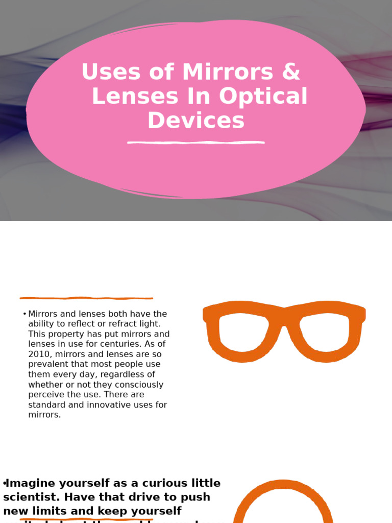 Applications of Mirrors and Lenses | PDF | Mirror | Optics