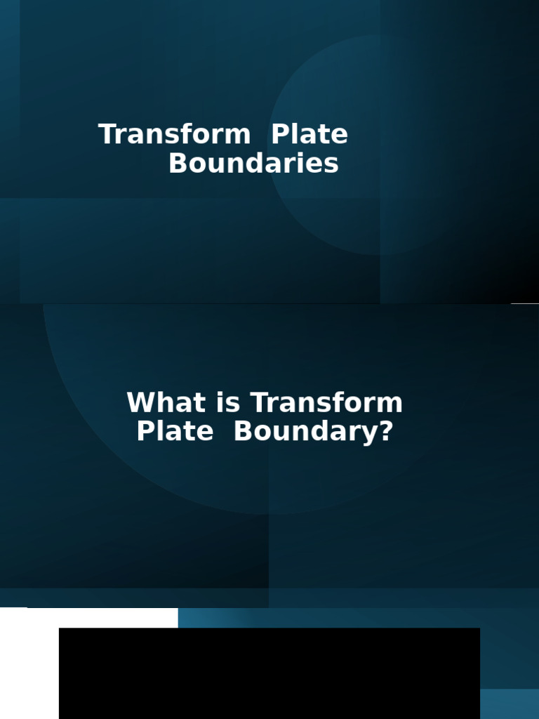 Transform Plate Boundaries | PDF