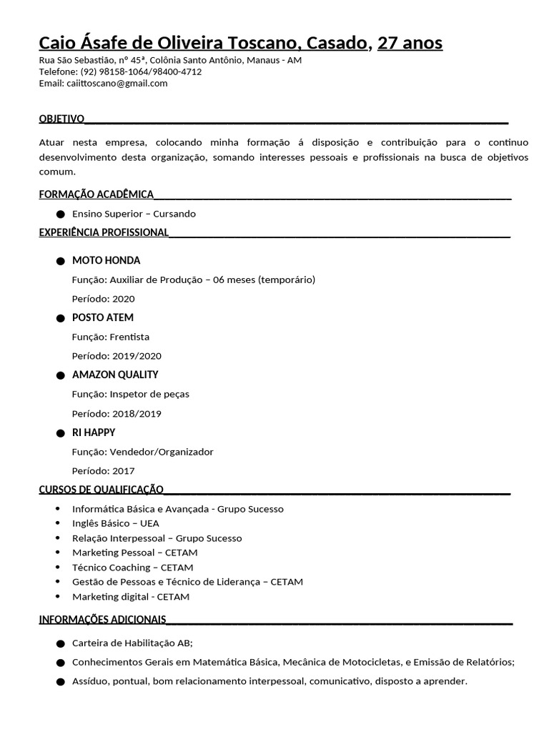 Cópia de Caio Toscano Novo Curriculo | PDF