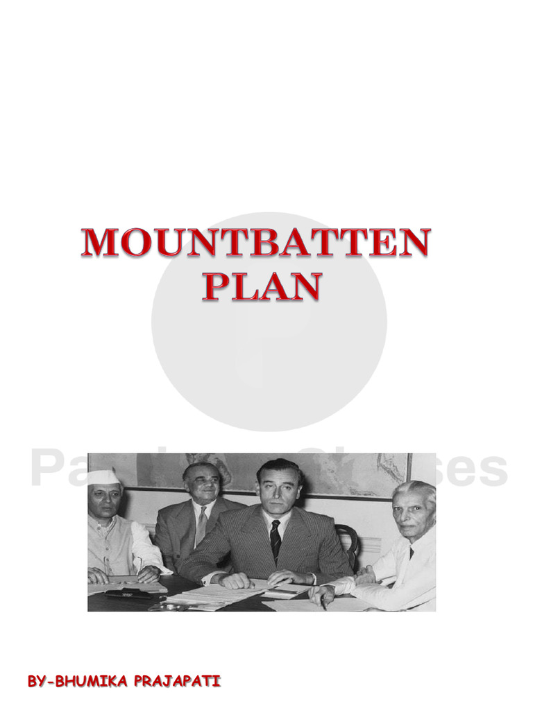 Mountbatten Plan and India's Partition | PDF | Partition Of India ...