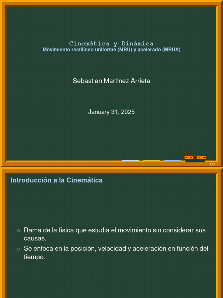 Movimiento Fisica | PDF | Cinemática | Velocidad