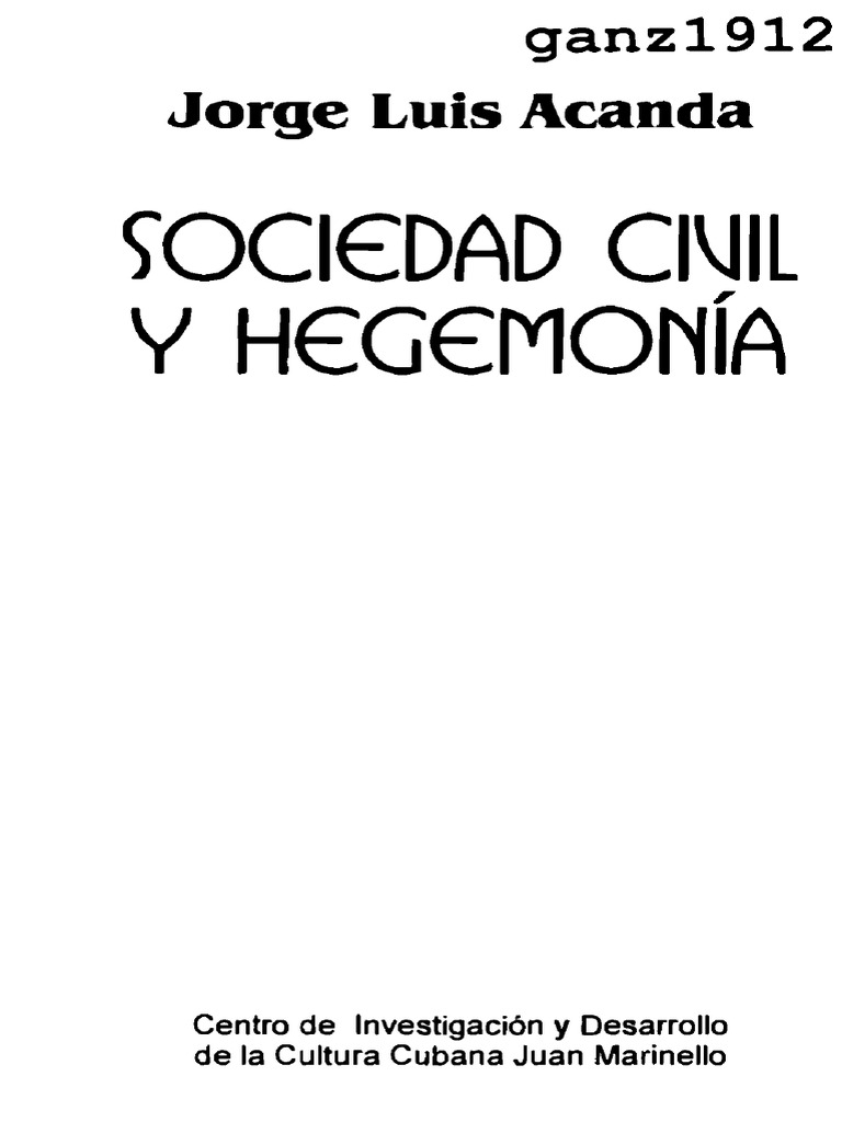 ACANDA, JORGE LUIS - Sociedad Civil y Hegemonía (OCR) (Por Ganz1912 ...