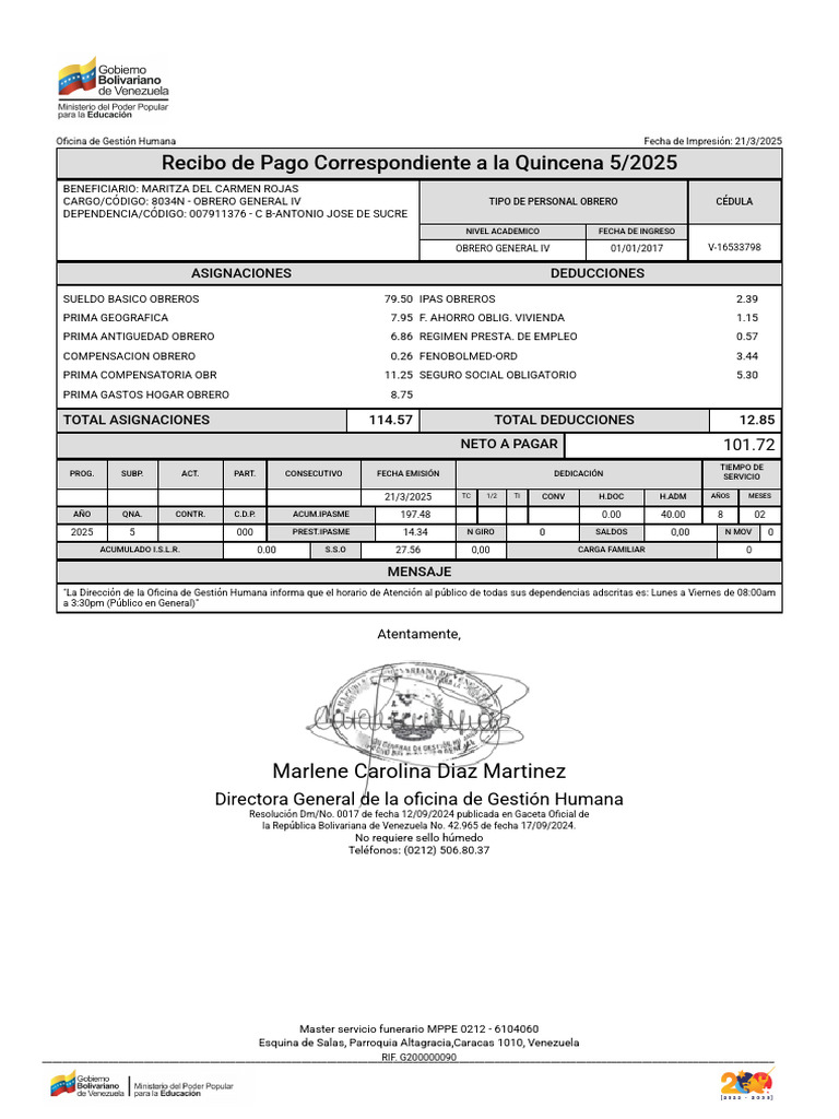 vaucher de maritza | PDF