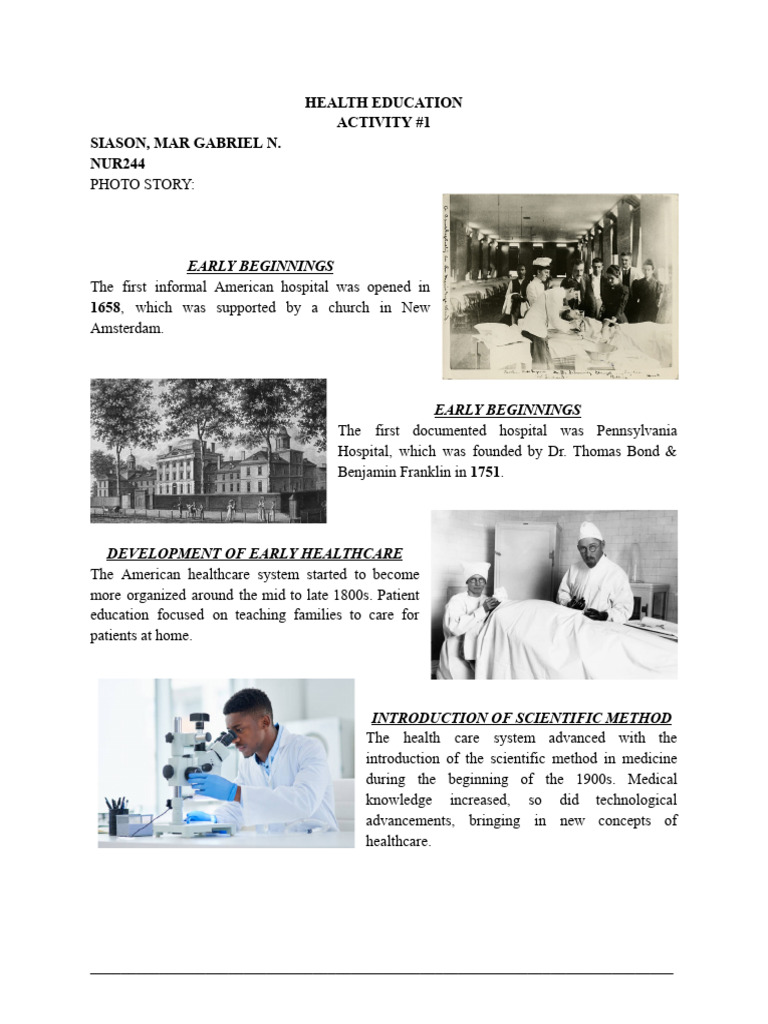 Health Education Activity #1 - Siason | PDF | Health Care | Nursing