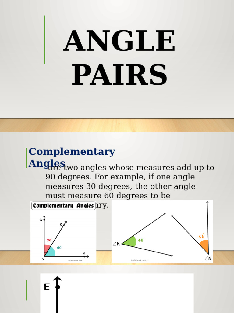 Angle Pairs | PDF