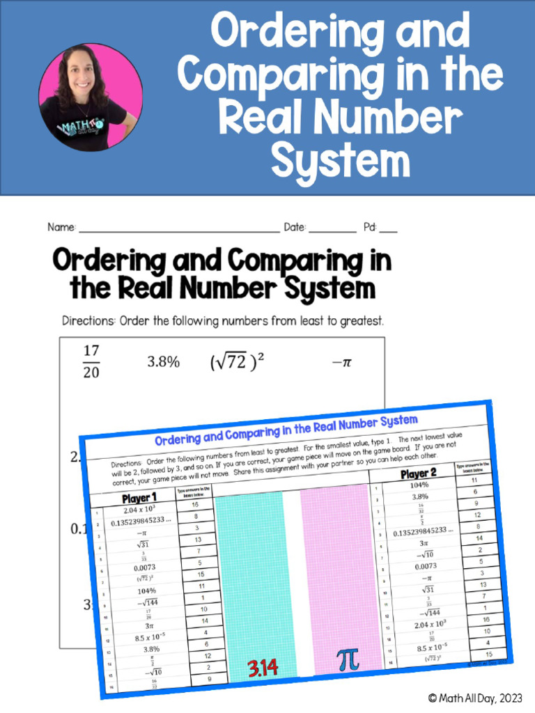 Compare and Order Real Numbers 2 Player Game | PDF