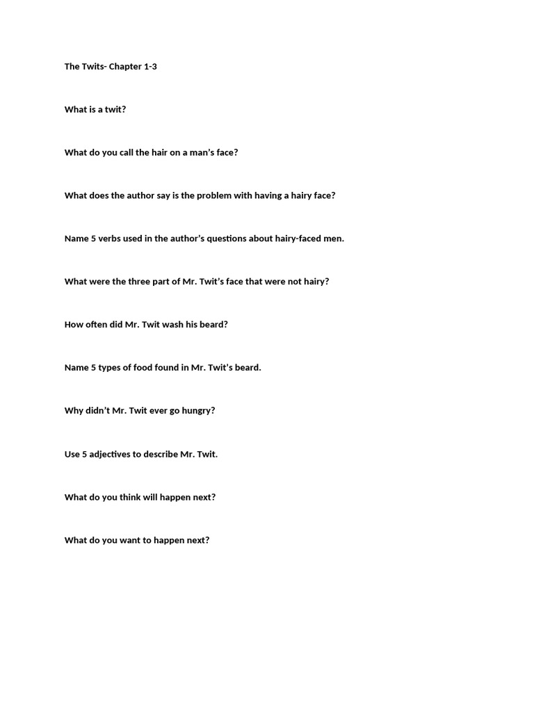 Chapter 1-3 Questions | PDF