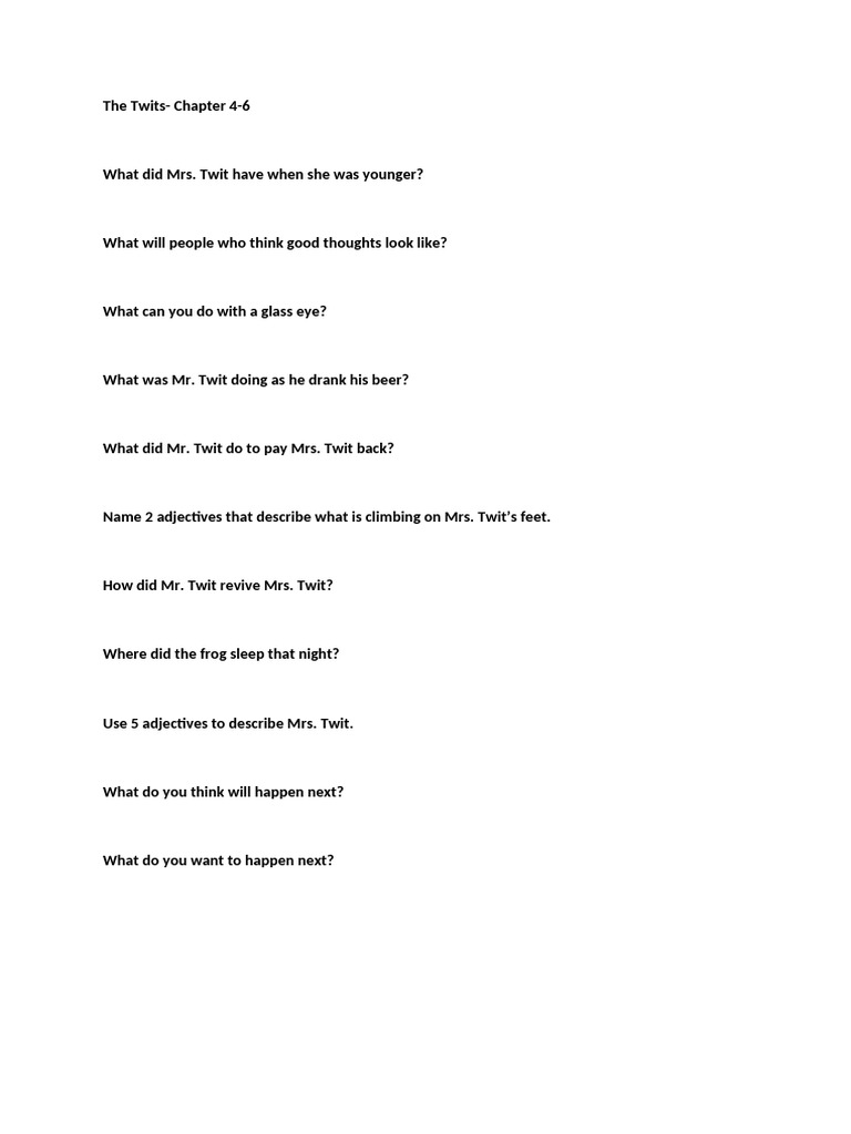 Chapter 4-6 Questions | PDF