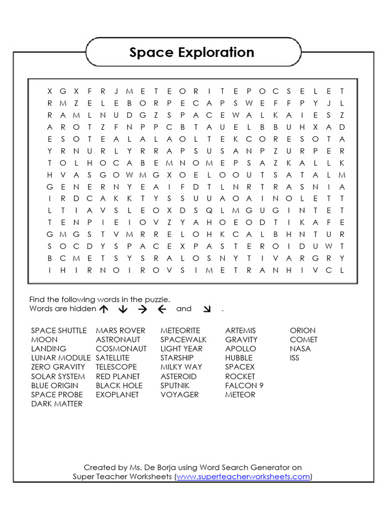 Super Teacher Worksheets Space Exploration | PDF | Nasa | Spacecraft