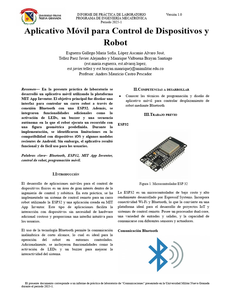 Control de Robot con MIT App Inventor | PDF | Aplicación movil | Bluetooth