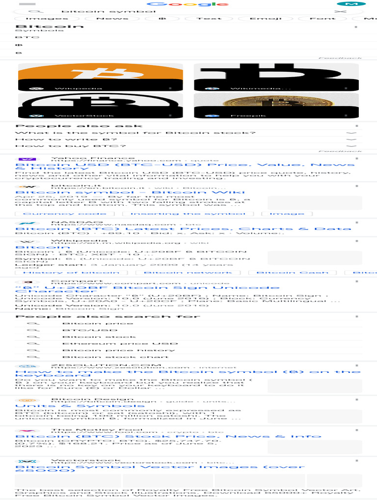 Bitcoin Symbol: Meaning and Usage | PDF | Bitcoin | Foreign Exchange Market