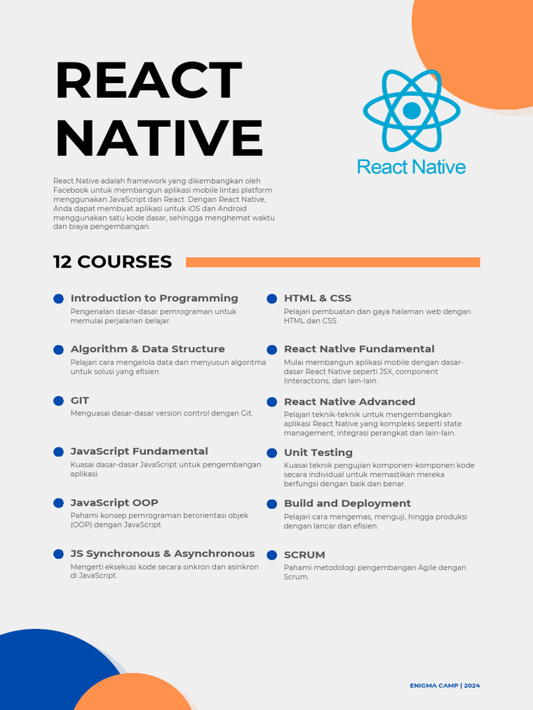 Kursus React Native dan Pemrograman 2024 | PDF