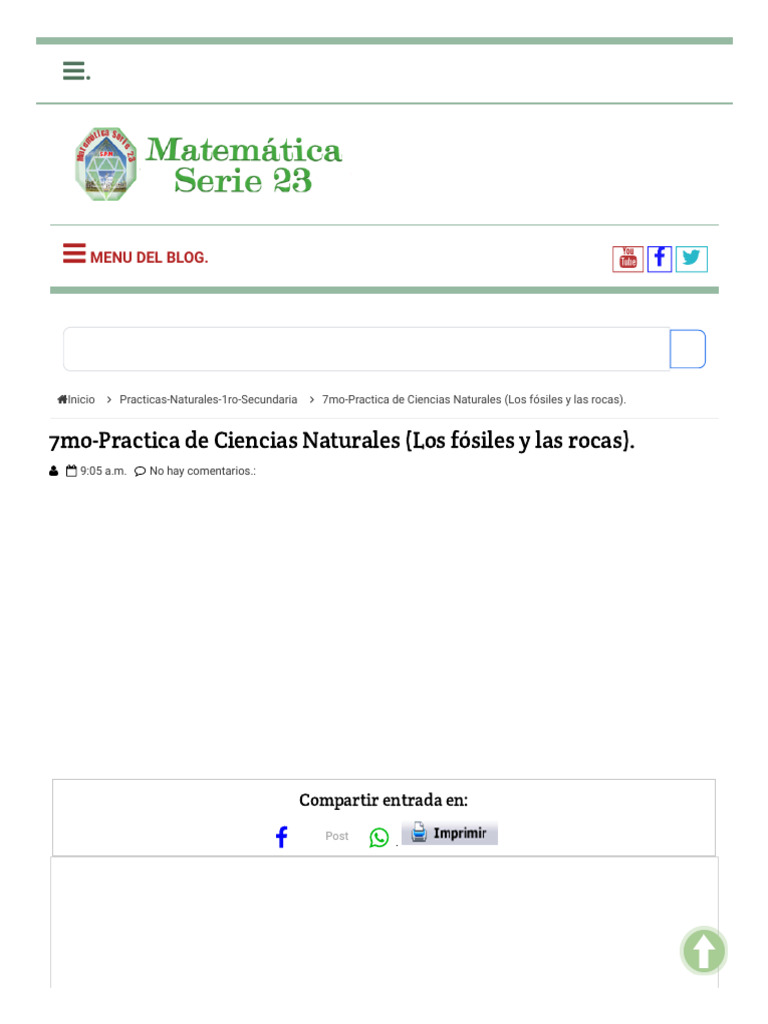 7mo-Practica de Ciencias Naturales (Los Fósiles y Las Rocas ...