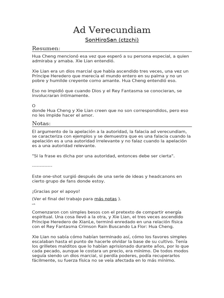 Ad Verecundiam | PDF | Falacia | Fantasmas