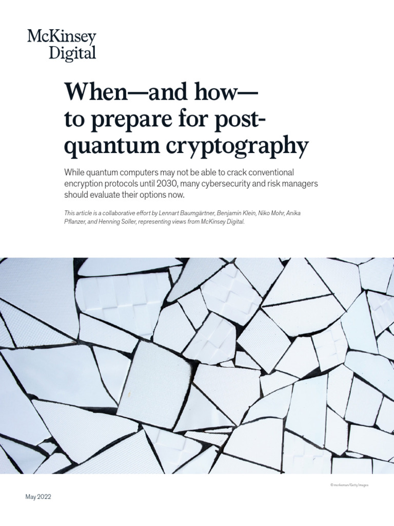 McKinsey Digital - When and How to Prepare for Post Quantum Cryptography | PDF | Encryption ...