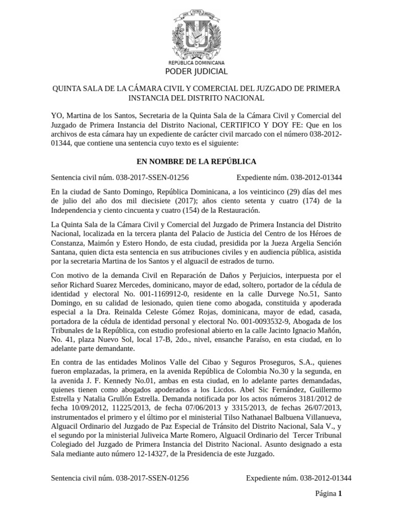 Raul Daños y Perjuicios - Doc MODELO NUEVO - Doc. ACOGIDO Doc REINALDA ...