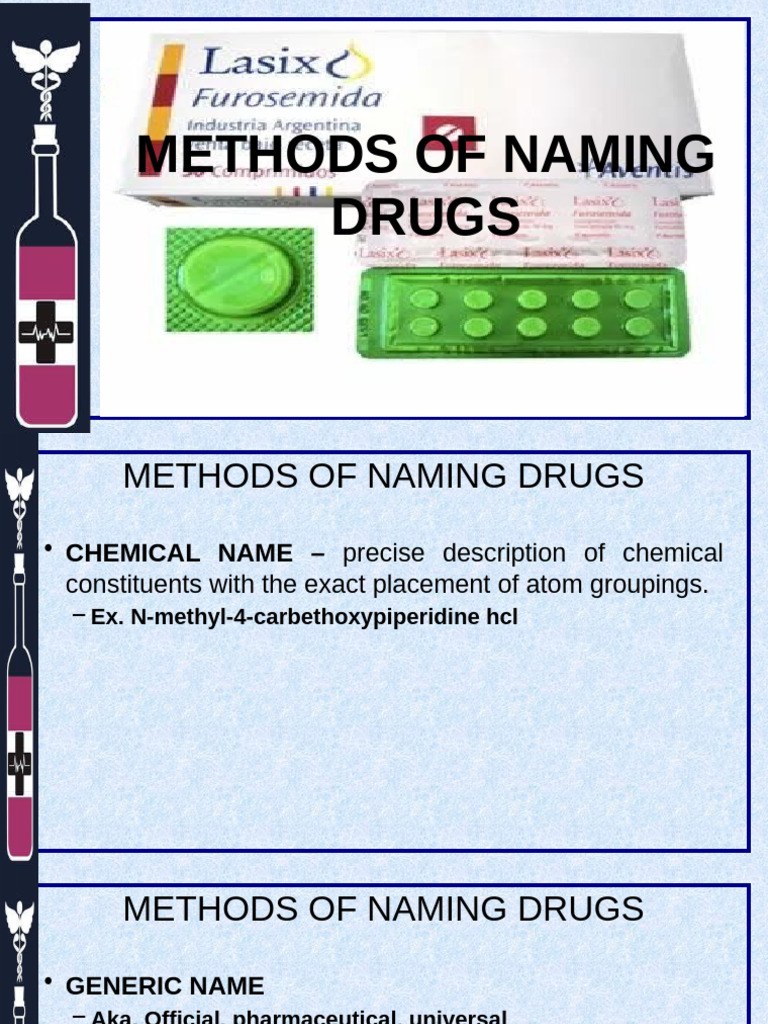 6. Methods of naming drugs | PDF | Drugs | Prescription Drugs