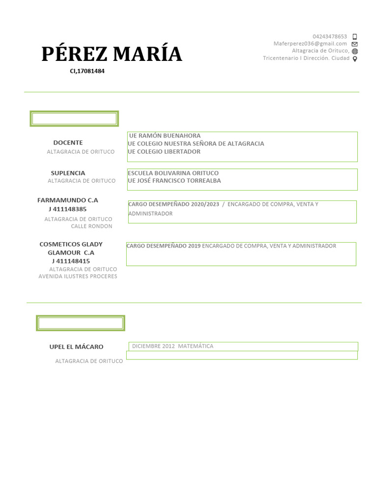 Curriculum-Vitae, Maria Fernanda | PDF