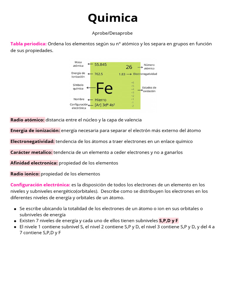 Química - 20250324 - 223347 - 0000 | PDF | Orbital atómico | Configuración electronica