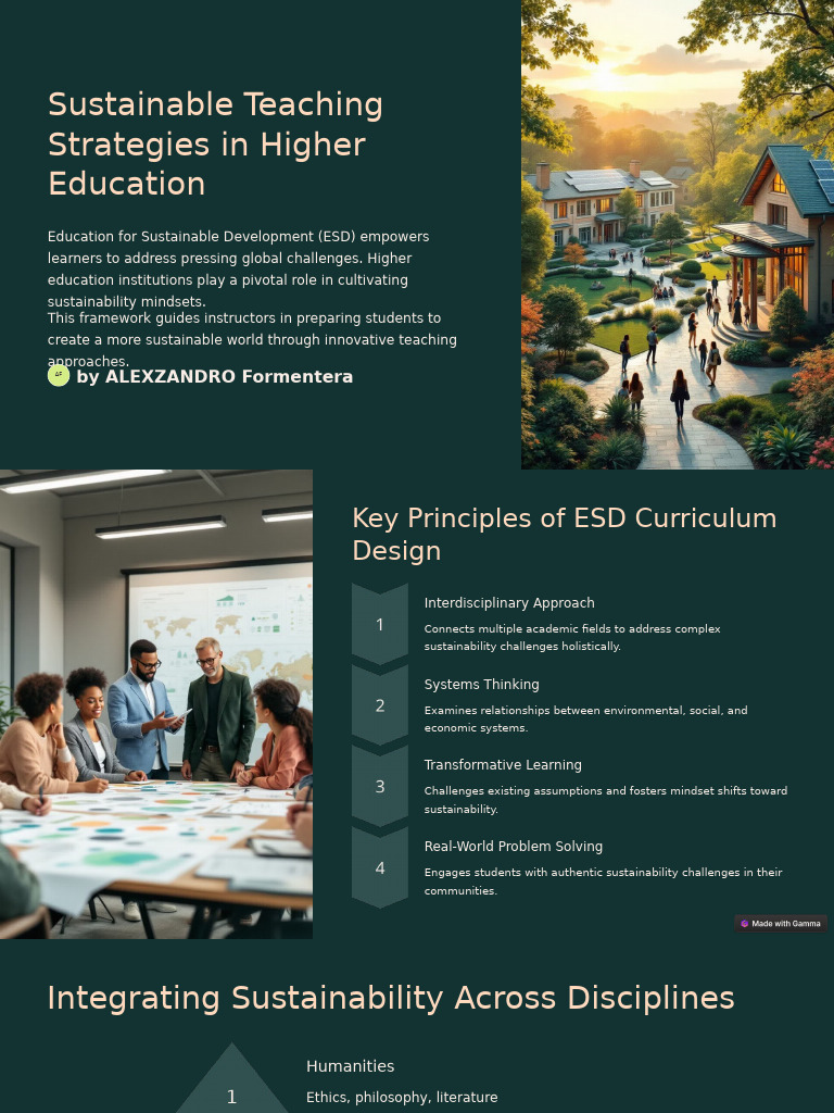 Sustainable Teaching Strategies in Higher Ed | PDF | Sustainability ...