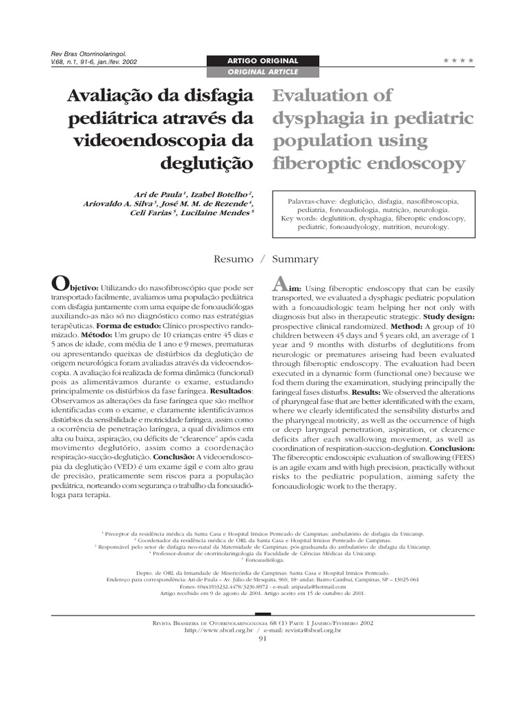 Disfagia infantil | PDF