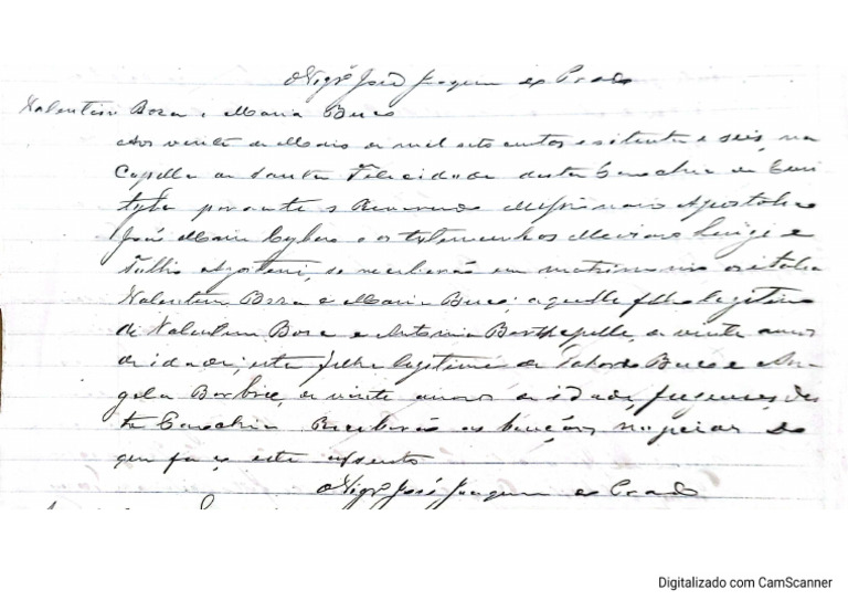 CASAMENTO - Valentim Bosa e Maria Buco | PDF